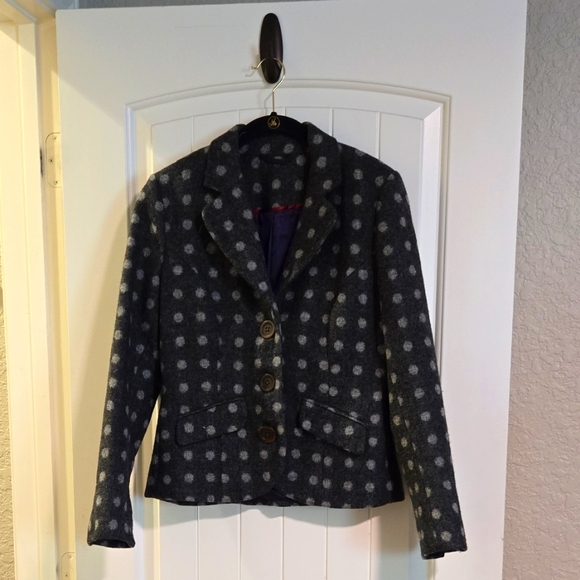 Boden | Jackets & Coats | Boden Wool Blend Polka Dot Suit Jacket | Poshmark
